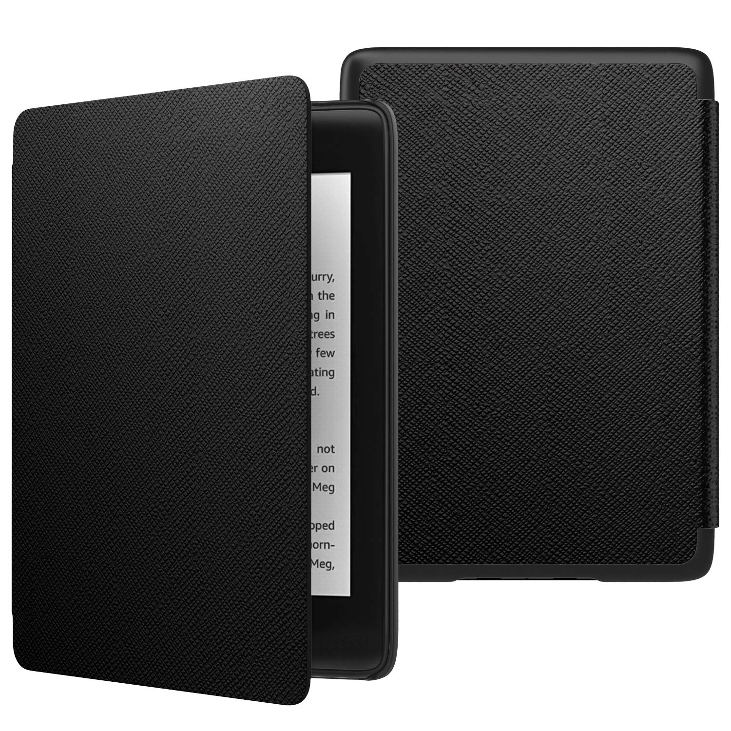 MoKo Case Fits 6" Kindle Paperwhite (10th Generation, 2018 Releases), Thinnest Lightest Smart Shell Cover with Auto Wake/Sleep for Amazon Kindle Paperwhite 2018 E-reader - Black