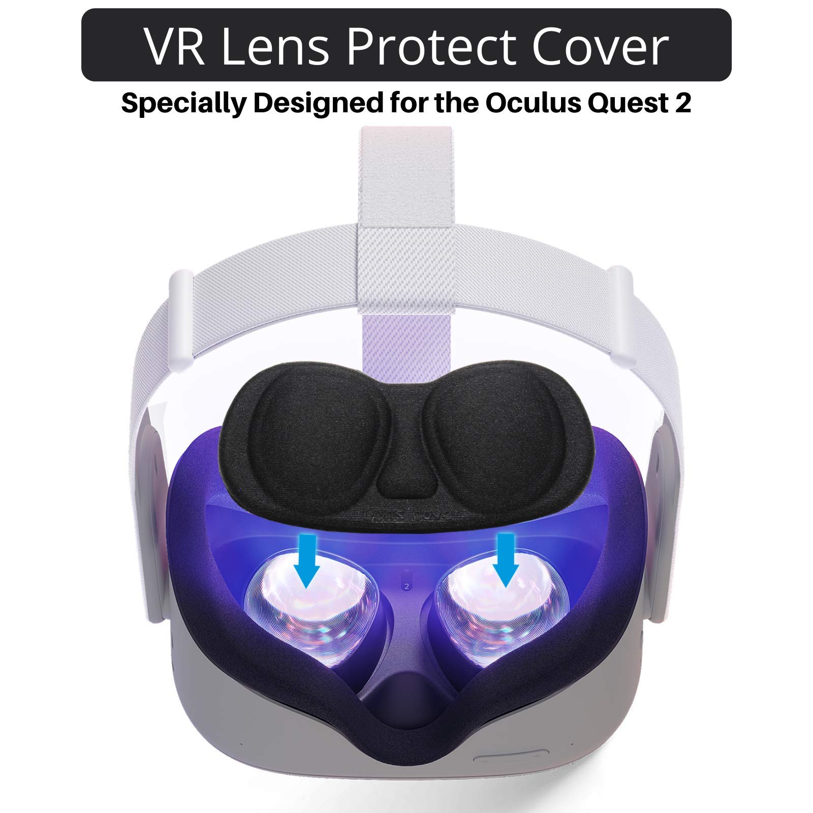 Oculus 2021 Quest 2 VR Headset 256GB Holiday Set - Advanced All-in-One Virtual Reality Headset + Cover Set White (Controller Cover + Knuckle Strap + Lens Cover) + 16FT Cable (NG-317)