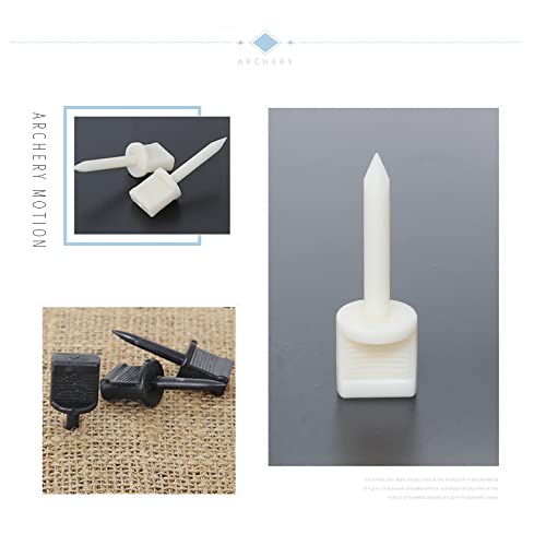Plastic Archery Target Face Pins Outdoor Shooting Target Nail Pins for Shooting Competitions Exercises Paper Foam Targets, 8 x Black & 8 x White