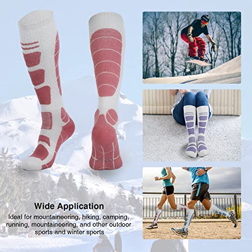 Ski Socks Merino Wool Thermal Knee High Winter Snowboard Sport Socks Men Women, Hunting
