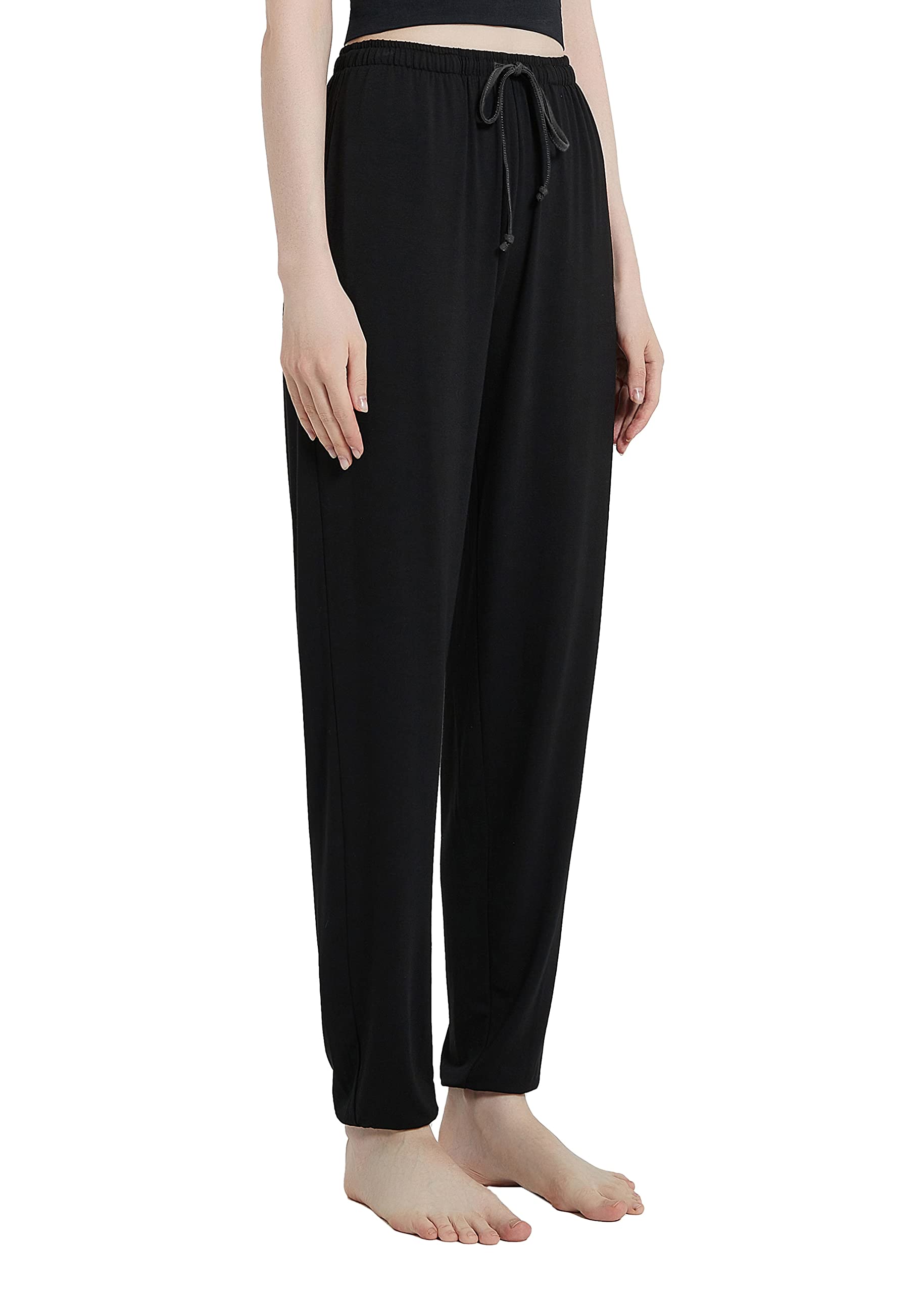 Urban CoCo Women's Loose Boho Yoga Pants Harem Pants Comfy Lounge Jogging Pants with Pockets (Black, M)