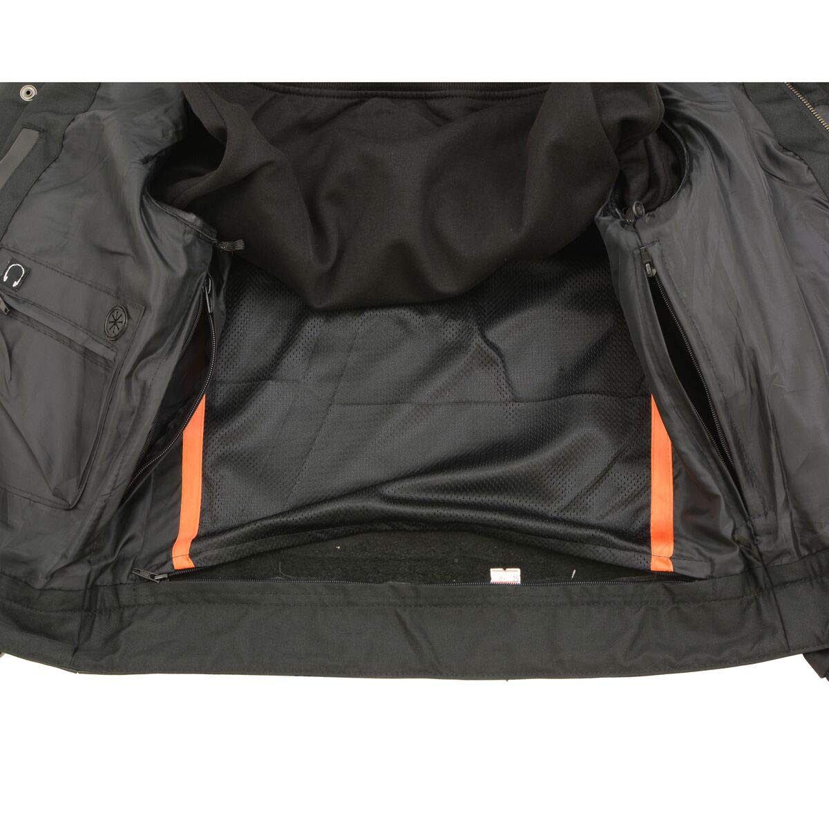 Milwaukee Leather LKM3714 Men's Black Club Style '2 in 1' Zipper Vest with Full Sleeve Hoodie and Quick Draw Pocket - 3X-Large
