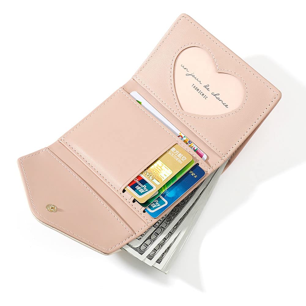 SUMGOGO Small Wallet for Women Slim Mini Card Holder Cute flower Gilrs Kids Wallets (Yellow)