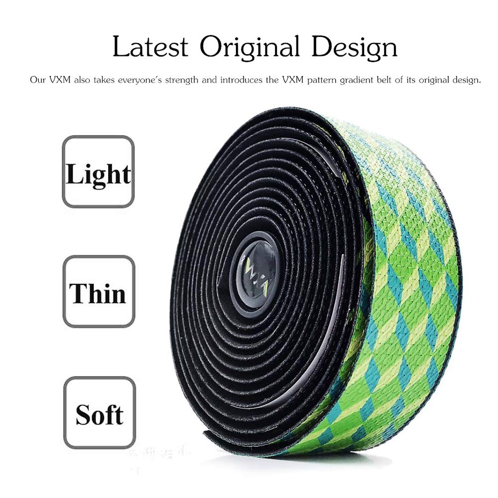 Road Bike Handlebar Tapes【Fade Resistant Design】Bicycle Bar Tape Professional Cycling Damping Anti-Vibration Wrap with 2 Bar Plug (White)