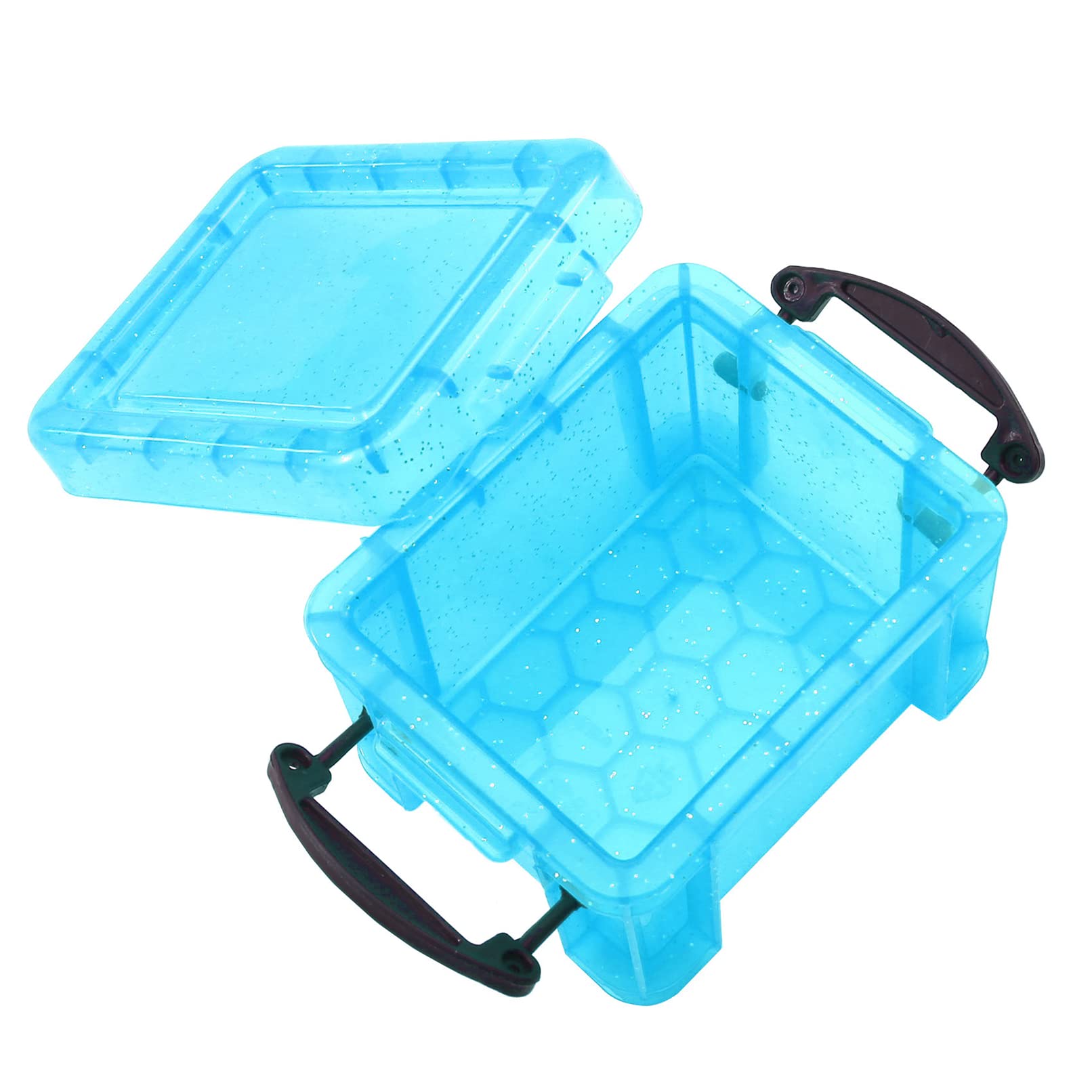 Sevenfly Family Plastic Storage Bin with Lid Medicine Box Lockable Container for Toy Desktop Jewelry Accessory Drawer Or Kitchen,blue