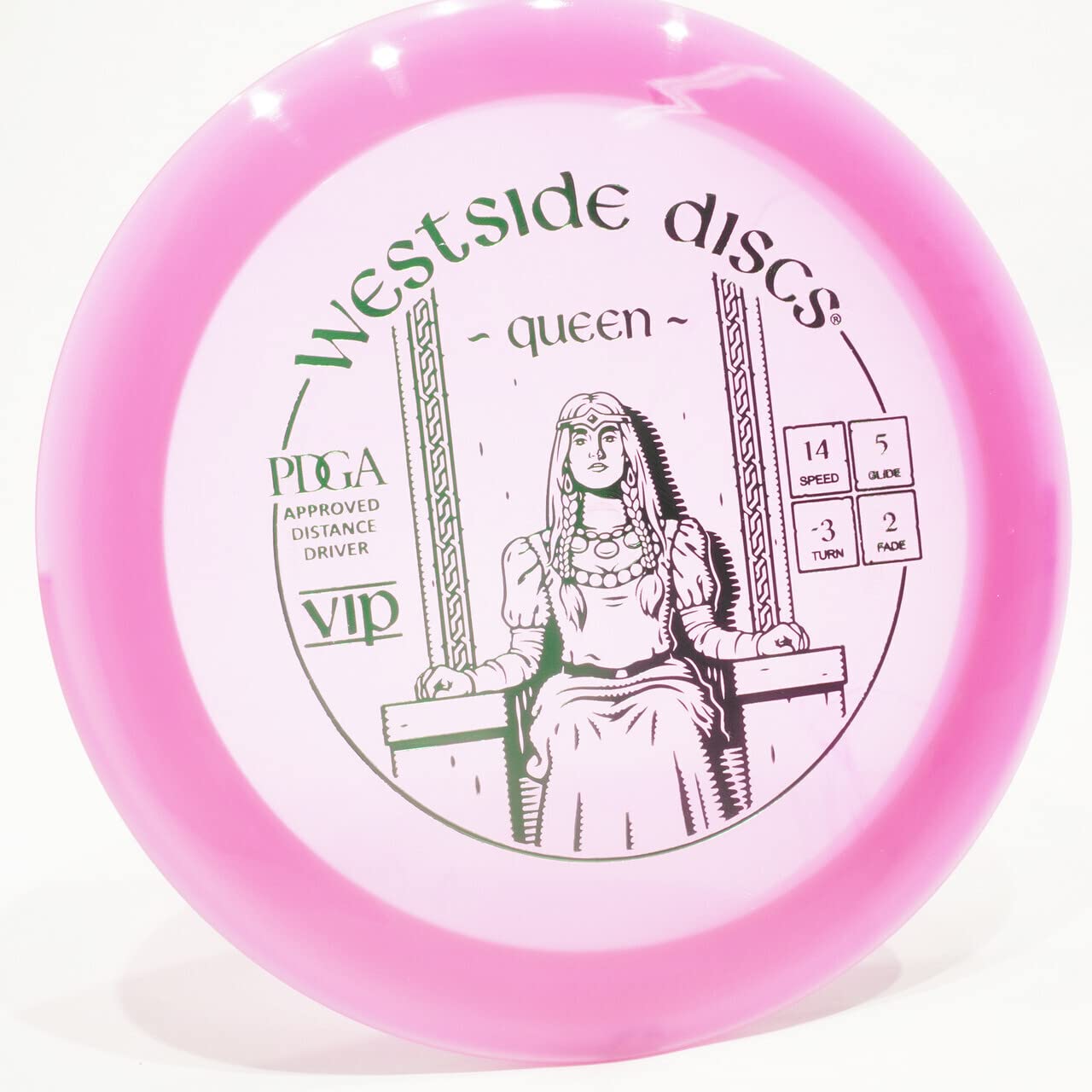 Westside Queen (VIP) Distance Driver Golf Disc, Pick Color/Weight [Stamp & Exact Color May Vary] Pink 173-174 Grams
