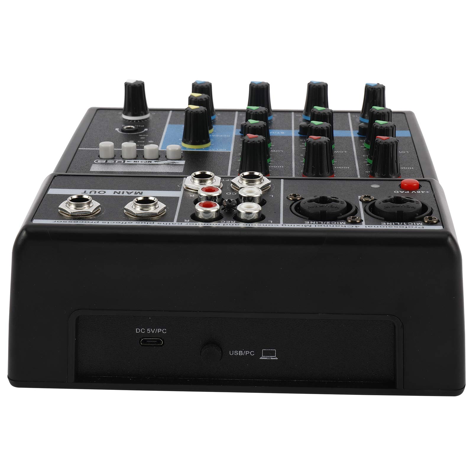Patioer 4 Channels Mini USB Audio Mixer Amplifier Console bluetooth Recording Phantom