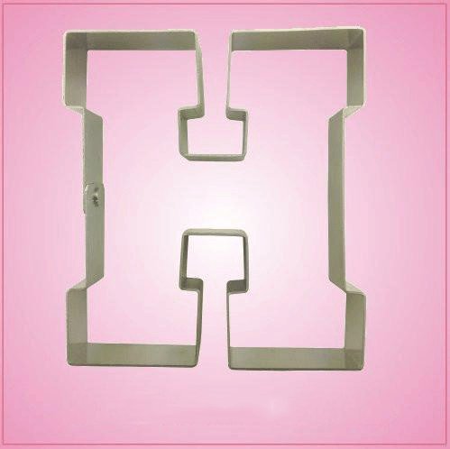 Varsity Letter H Cookie Cutter 4.25 inch (metal) aluminum