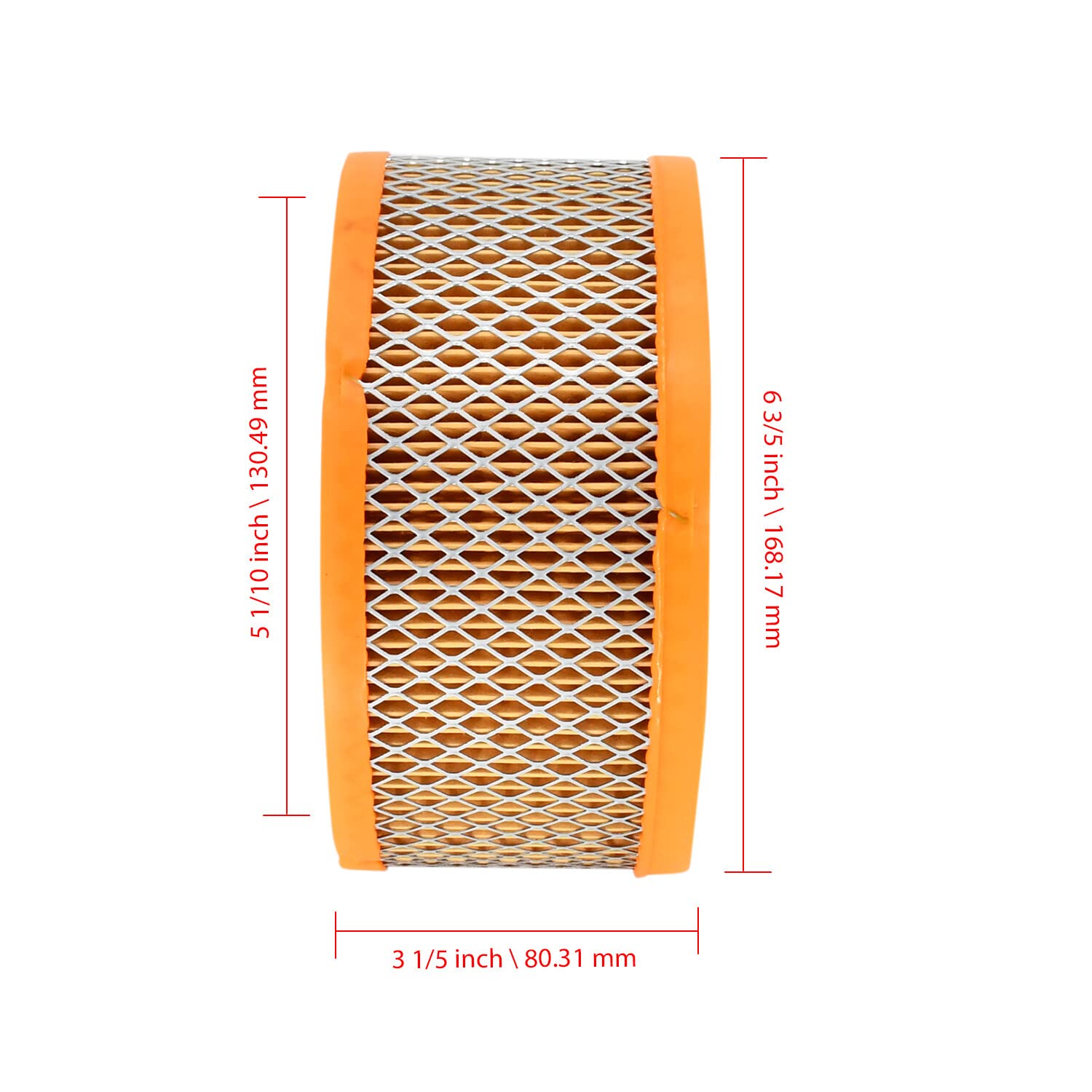 Weelparz 0C8127 Air Filter with 2 Spark Plugs Compatible with Generac V-Twin 760cc & 990cc Engines GN410 GTH760 GTH990 12-18 KW Air-Cooled Generator