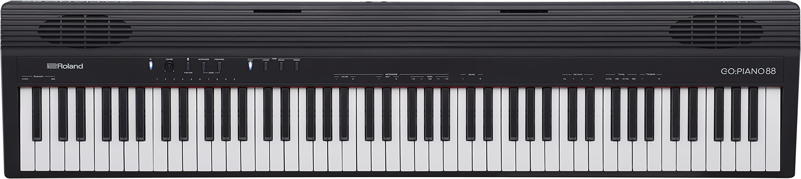 Roland GO:PIANO 88-Key Full Size Portable Digital Piano Keyboard with Onboard Bluetooth Speakers (GO-88P) (Renewed)