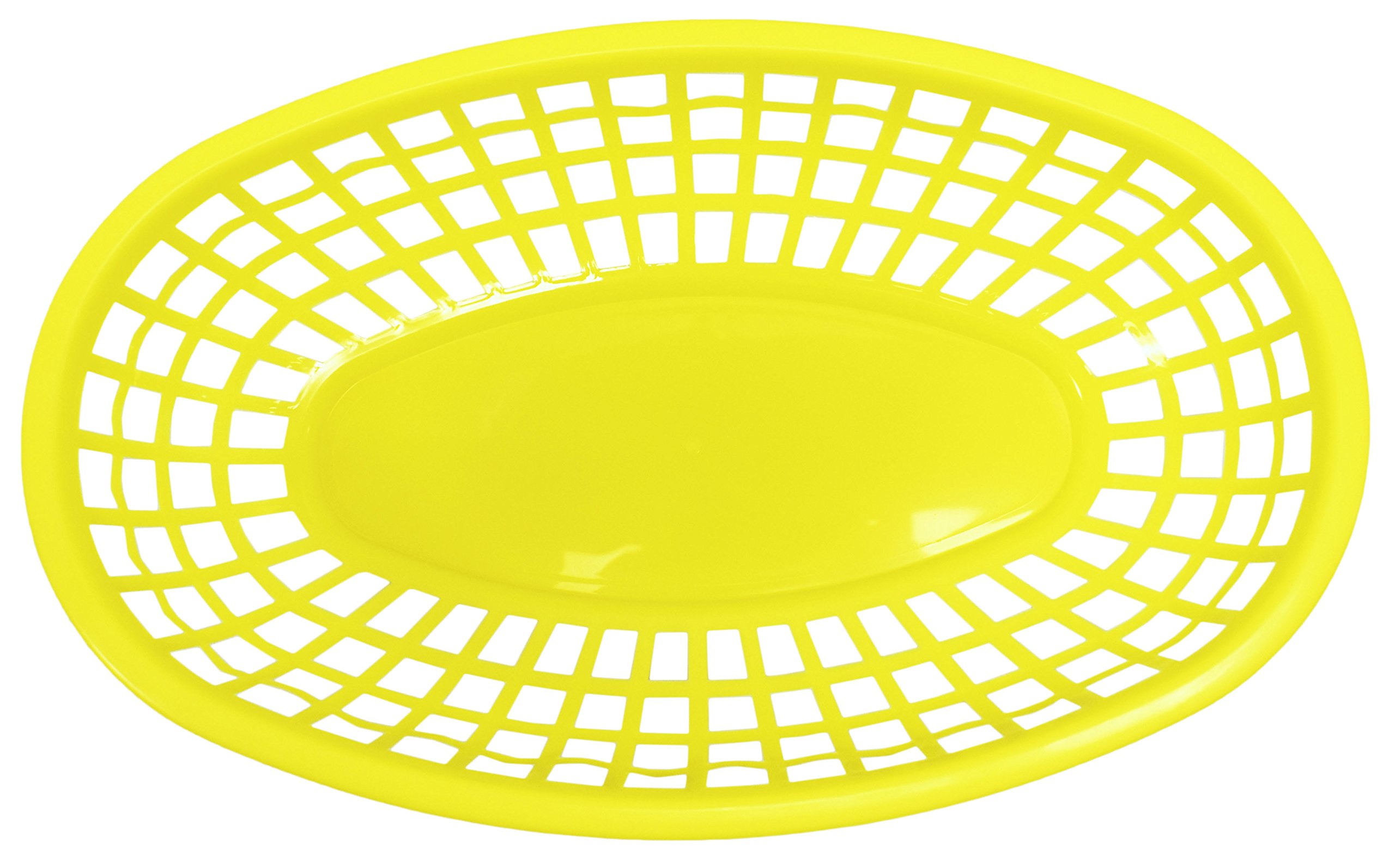 Set of 24 Red Oval Fast Food / Deli Baskets, 9.25 by 5.67-Inch, Red (24)
