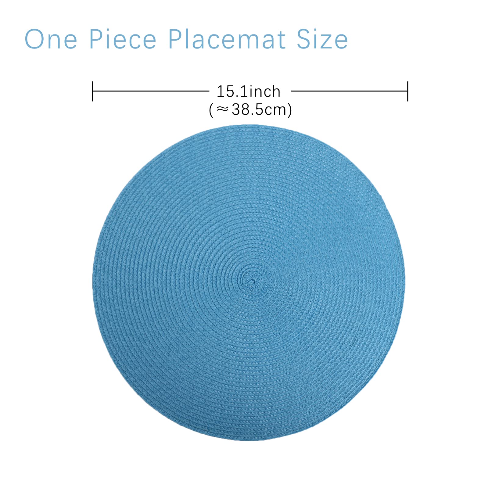Round Placemats Set of 6 - Woven Red Place Mats Indoor for Dining Table - Washable Heat Resistant Farmhouse Table Mat - Plastic Vinyl Placemat - Table Mats Decorations for Dining Room