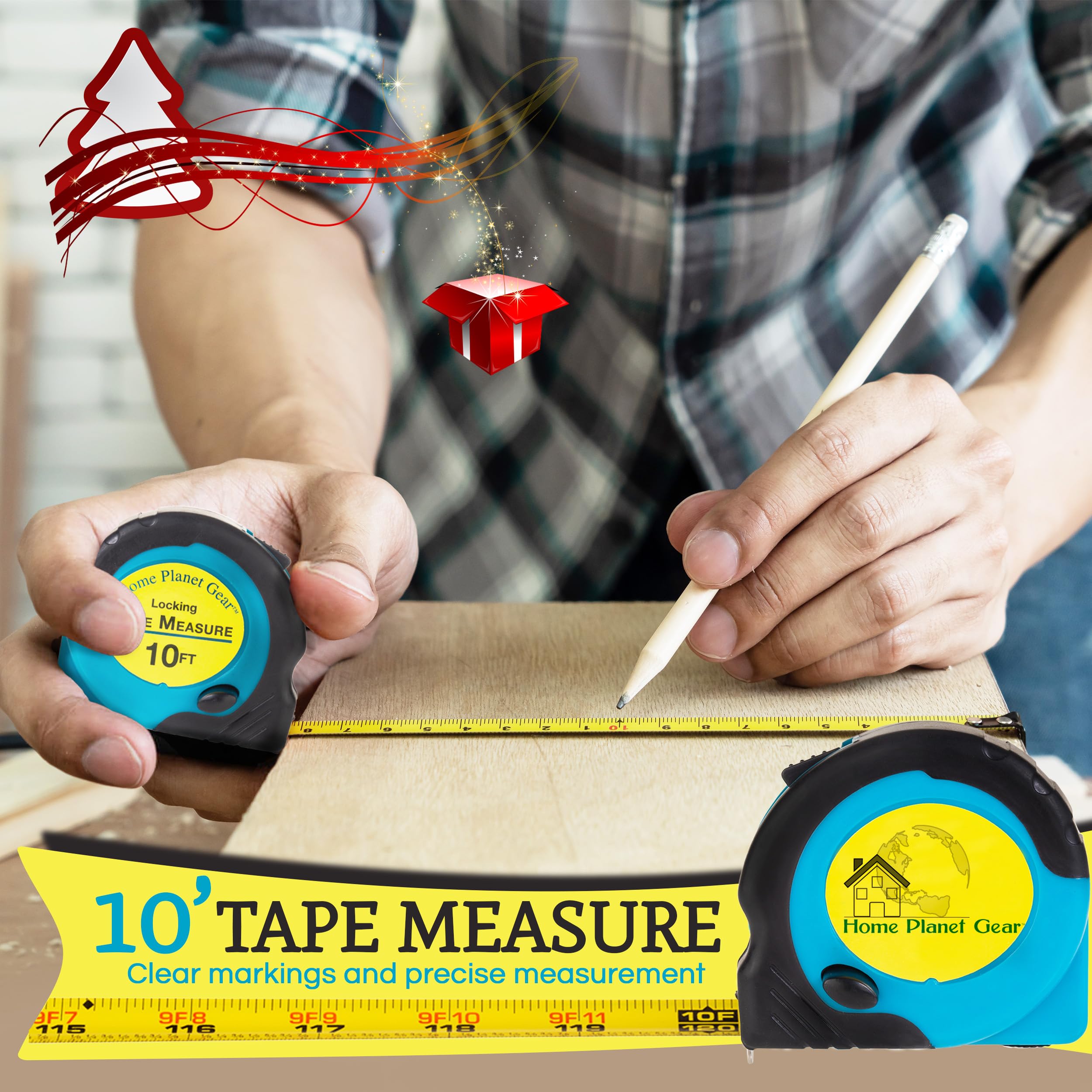 Where's My Tape Measure? 10ft Tape Measures Retractable โ 3 Pack Small Measuring Tapes โ Retractable, Fractions, Easy to Read and Easy to Find!