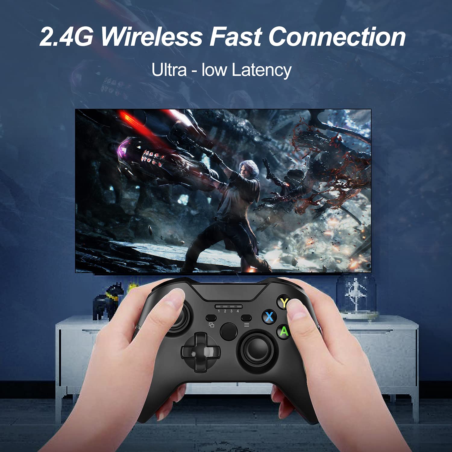 usergaing 2.4GHZ Xbox Wireless Controller Compatible with Xbox One, Xbox Series X&S, Xbox One S&X, One Elite, Windows 10- Black Special Edition
