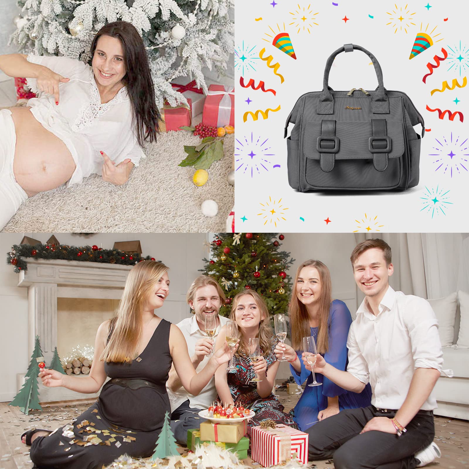Wearable Breast Pump Bag Compatible with Wireless Breast Pump, Mini Diaper Bag for Handless Electric Breast Pump and Breast Pumping Bags for Working Mom