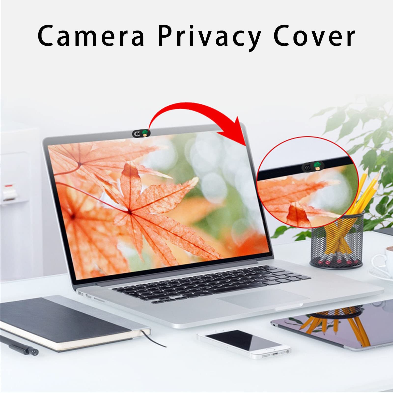 Webcam Covers Laptop Accessories Decoration Potted Plants, Webcam Cover (6 Pack) Ultra-Thin Camera Cover Privacy Protector, Cover Slide for Laptop, Mac, MacBook Air, iPad, PC, Cell Phone
