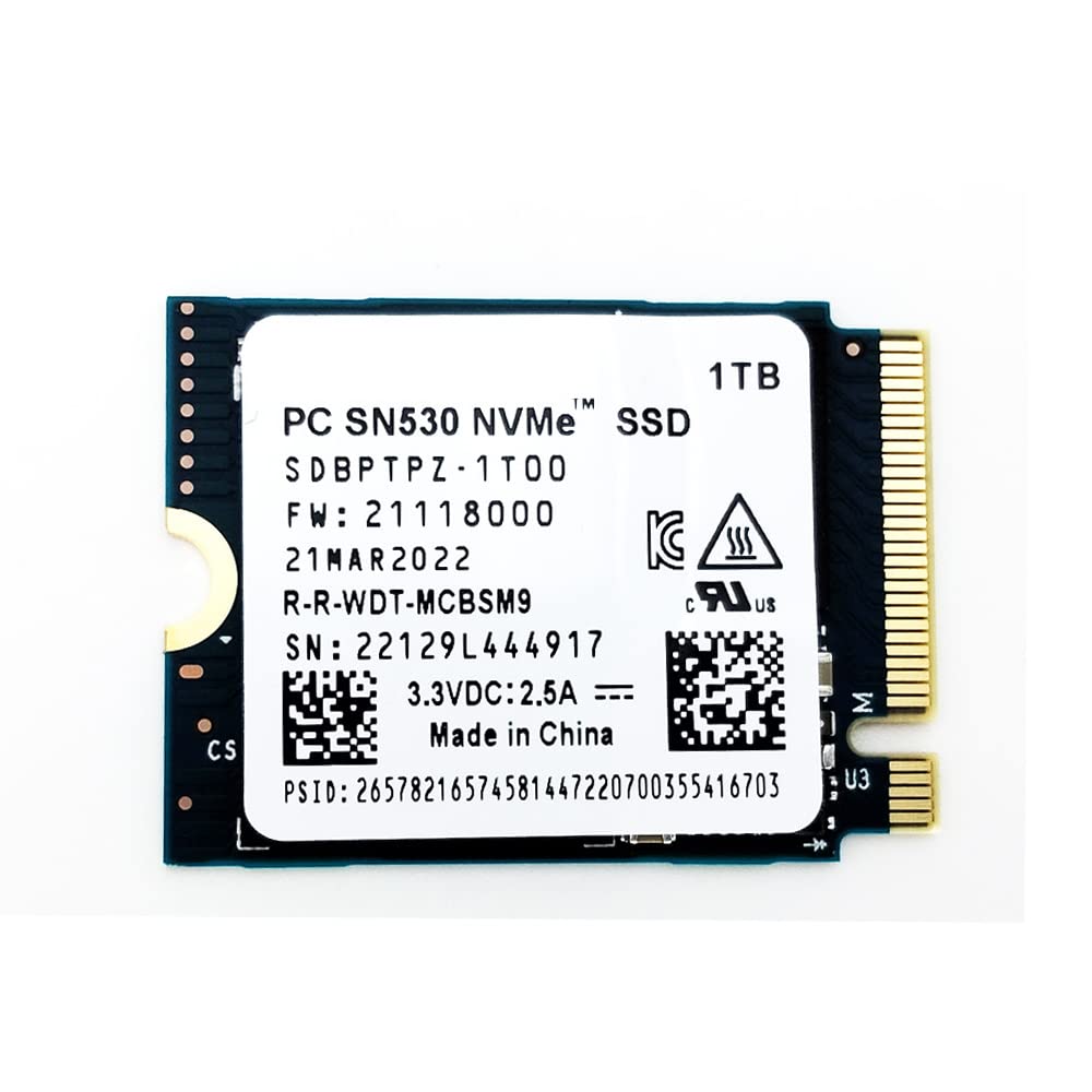 Yassdwbn SN530 m.2 2230 SSD 1TB NVMe PCIe for Microsoft Surface Pro8,Surface Laptop 3