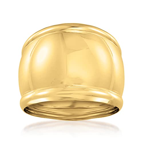 Ross-Simons Italian 14kt Yellow Gold Wide Ring. Size 8