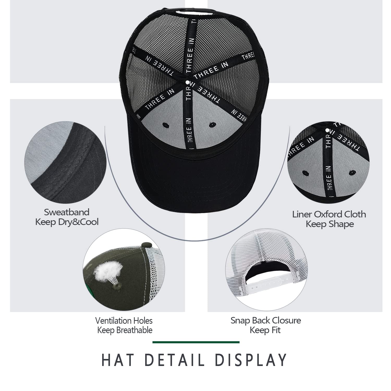 Usyobrt State City Hat Trucker Hat Embroidered Hat - Snapback Adjustable Baseball Cap Men Women