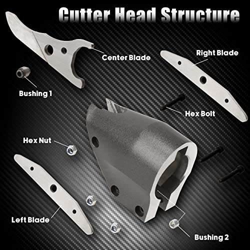 SHALL Electric Fiber Cement Siding Shear, 4.8-Amp Hardie Board Cutter & 5/16β (8 mm) Fiber Cement Siding Shear Blades Replacement Set