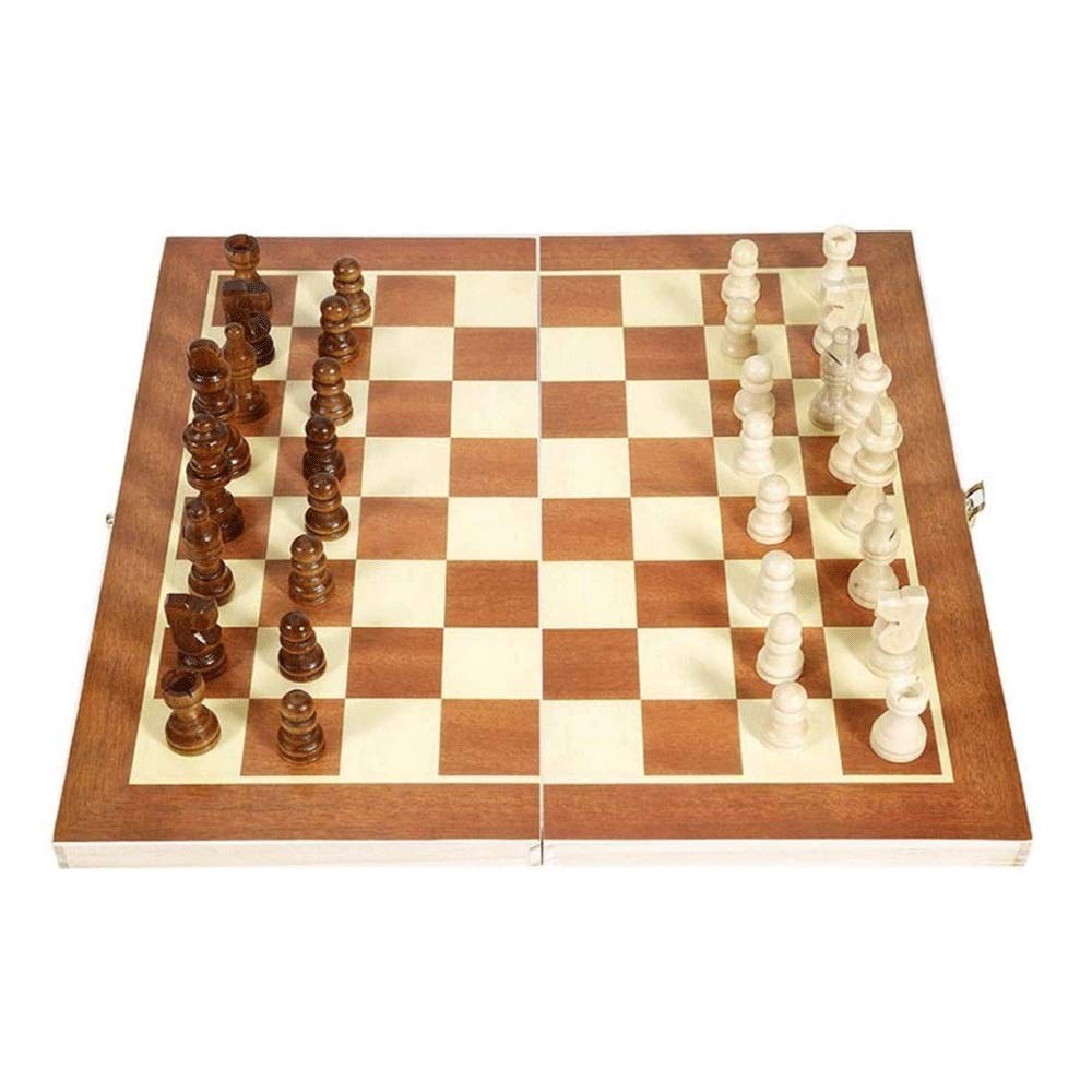WENLII Upgraded Magnetic Chess Set, Chess Board Game Set, Including Adult Handmade Chess Pieces and Storage Slots (Size : 40 * 40cm)