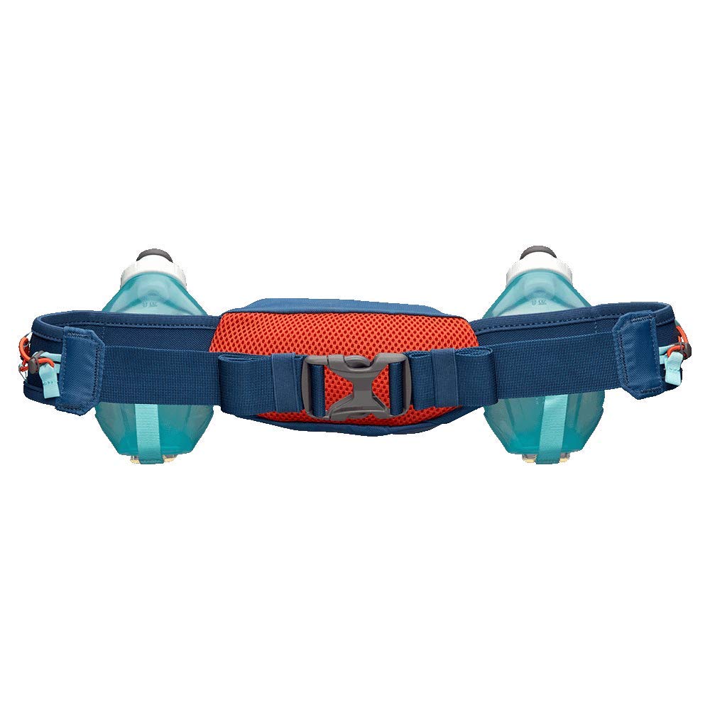 Nathan Hydration Running Belt Trail Mix Plus - Adjustable Running Belt β TrailMix Includes 2 Bottles/Flask β with Storage Pockets. Fits Most iPhones and Smartphones (Blue on Blue)