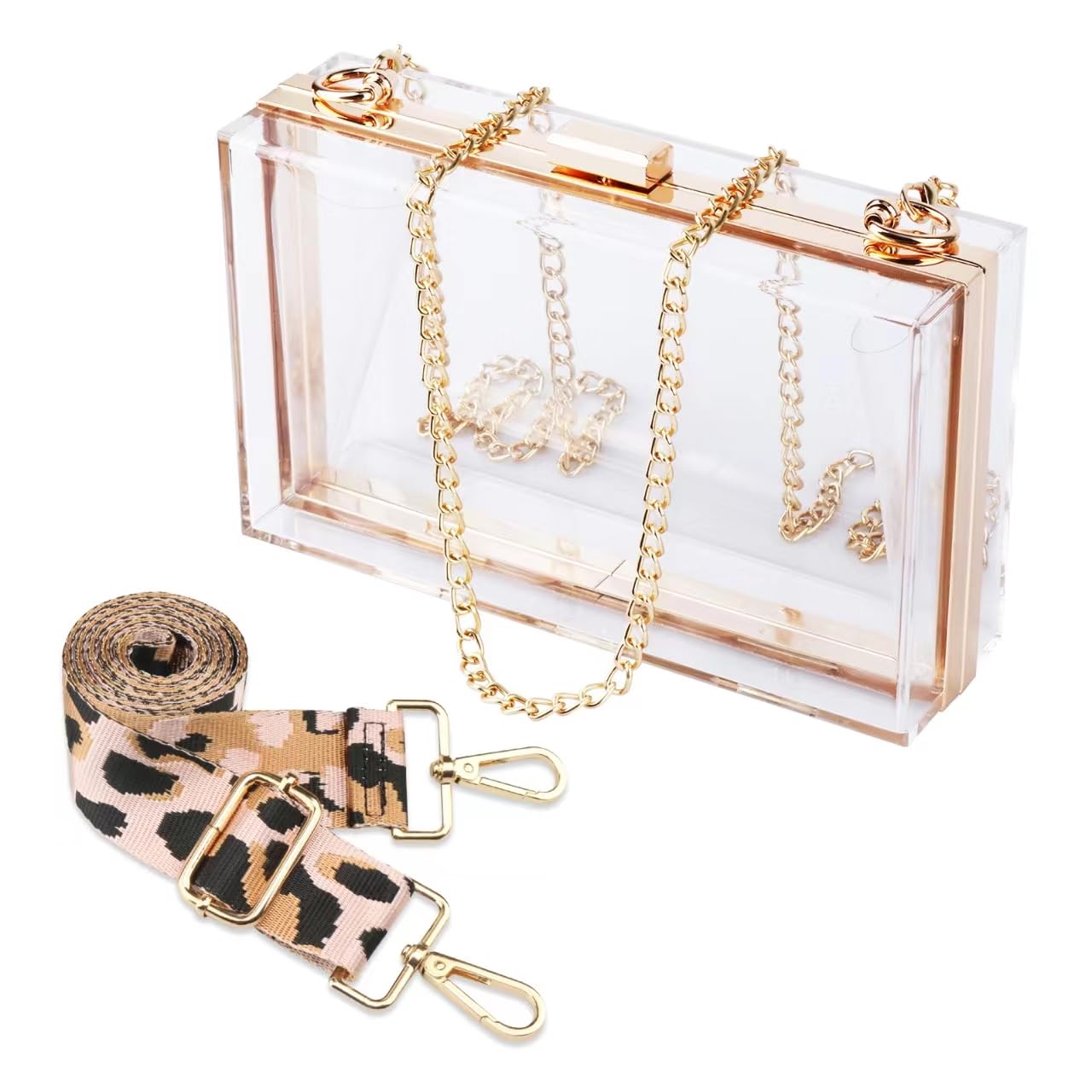 WEDDINGHELPER Women Clear Purse, Shoulder Handbag Stadium Approved, for Sports Concert Prom Party Present