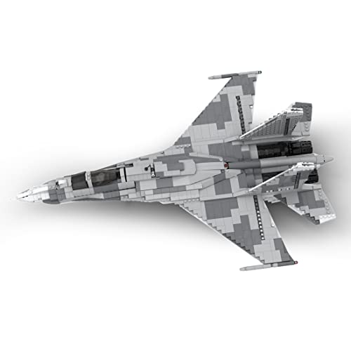 Topoo Military Fighter Aircraft Building Kit, Airplane Building Set WW2 Armored Battle Bricks Compatible with Lego Technic, 1659 Pcs, MOC-36720