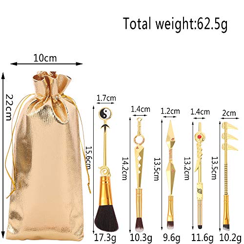 Professional Anime Makeup Brushes Set - 5pcs Cosmetic Anime Peripheral Okuno CosplayGift Makeup Brush Set For Women