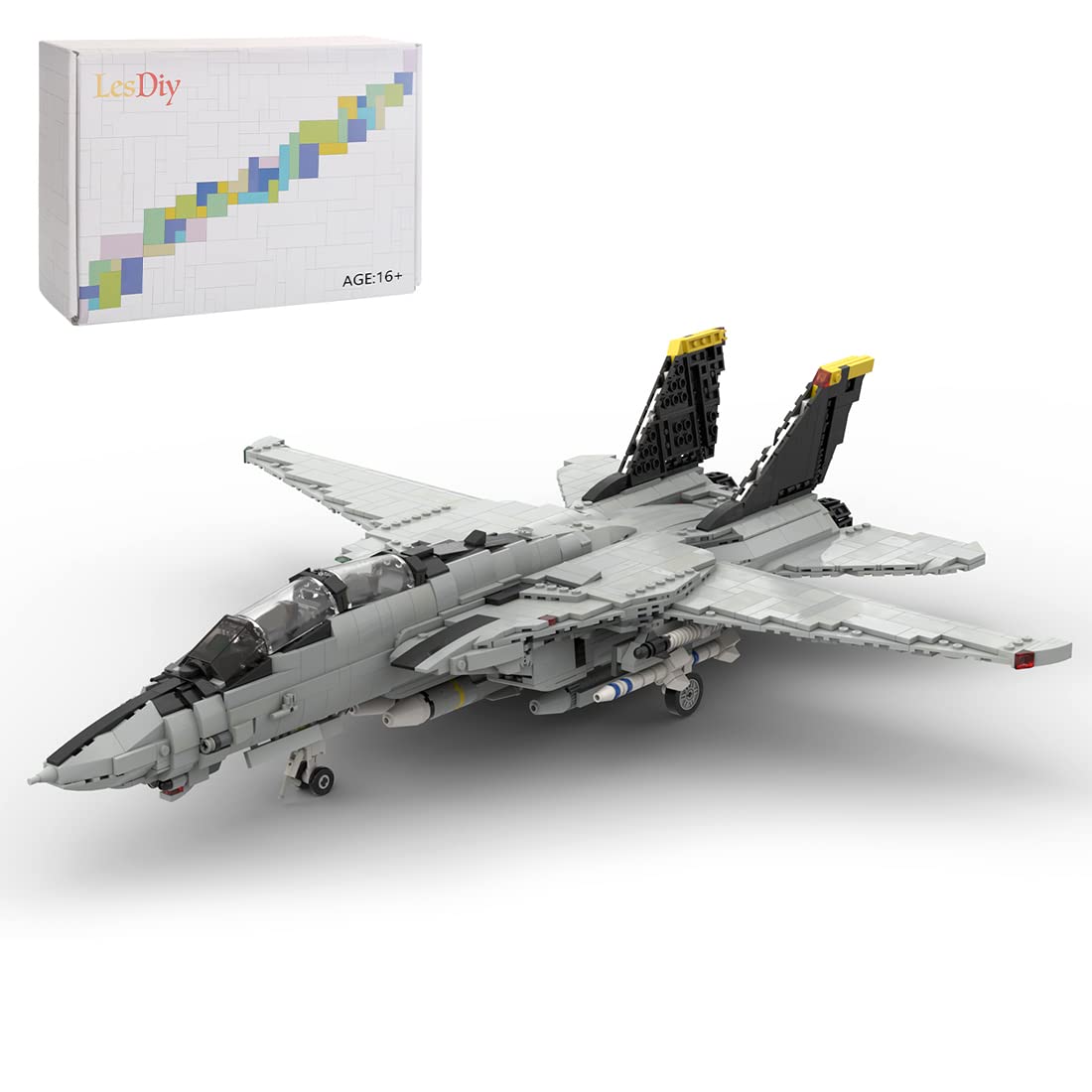 Topoo Military Fighter Aircraft Building Kit, Airplane Building Set WW2 Armored Battle Bricks Compatible with Lego Technic, 2011 Pcs, MOC-82377