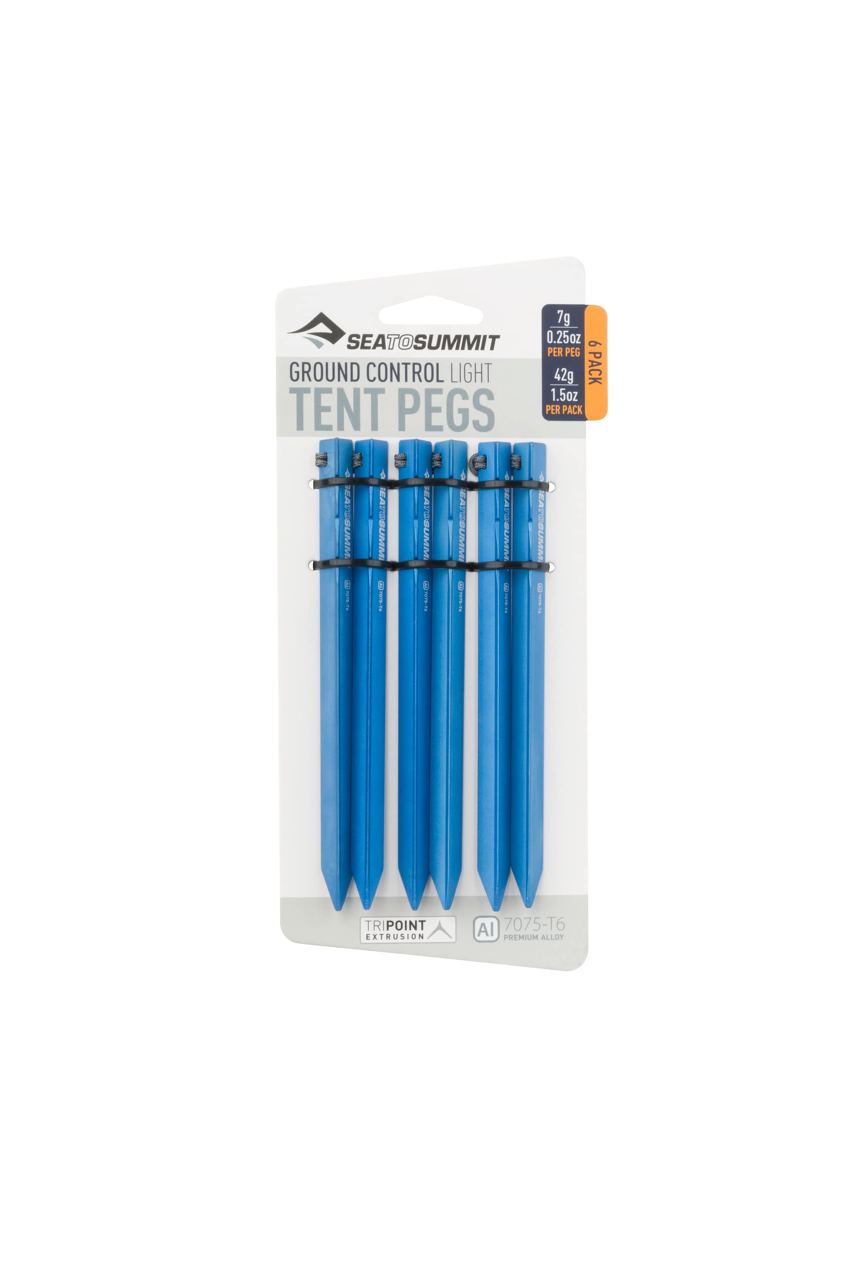 Sea to Summit Ground Control Ultralight Tent Pegs, 6-Pack
