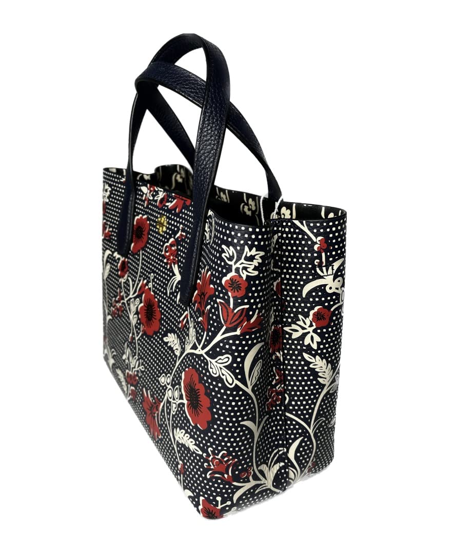 Tory Burch Blake Printed Small Tote 139347 Retro Batik HBGS - Combo A (Navy - Red) 417 One Size