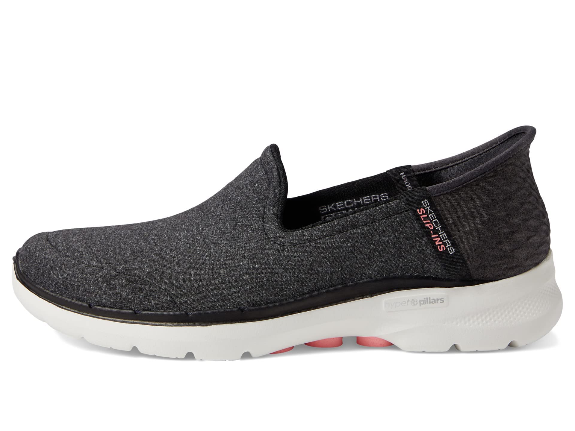 Skechers Go Walk 6 Vibrant Charm Hands Free Slip-Ins Gray/Aqua 9.5 B (M)
