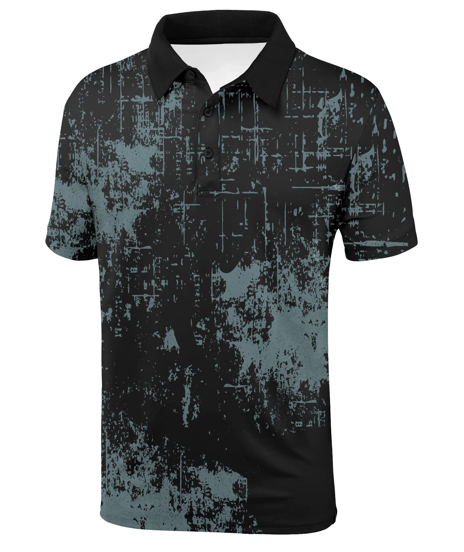 V VALANCH Mens Polo Shirts Short Sleeve Golf T Shirt Performance Moisture Wicking Casual Workout
