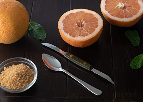 Set of 4 Grapefruit spoons, One Grapefruit Knife, and One Grapefruit Keeper