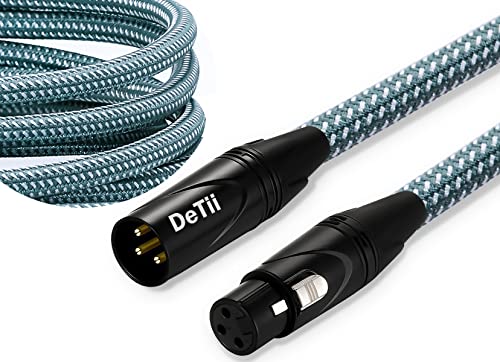 Premium 33ft XLR Microphone Cable, XLR Male to Female Microphone Cord,3 Pin XLR Fully Balanced Premium Mic Cable,XLR to XLR Cable Compatible with Microphones, Speaker Systems