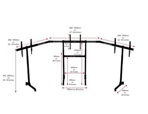 Next Level Racing Free Standing Triple Monitor Stand (NLR-A010)