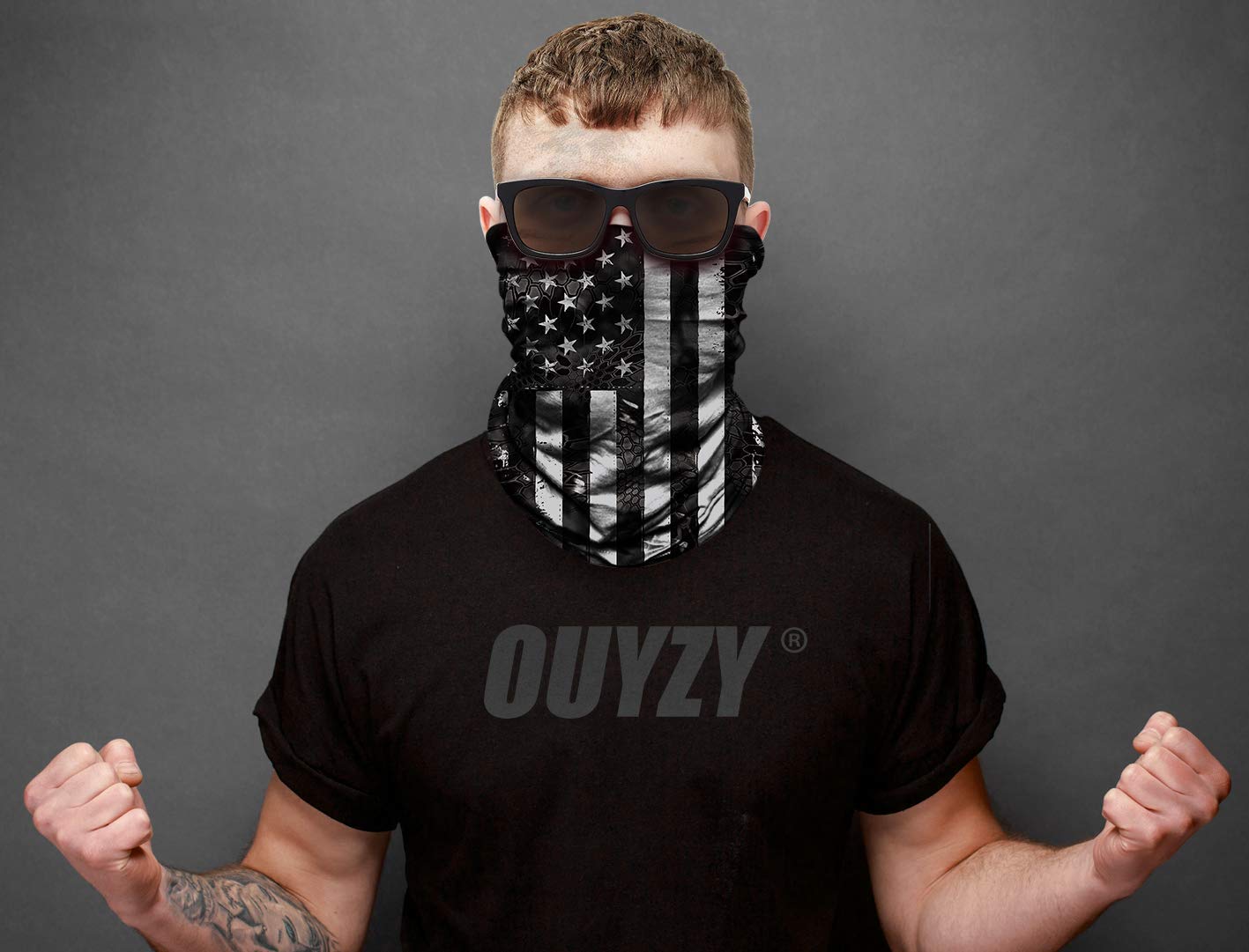 OUYZY Neck Gaiter Face Mask Scarf Cover Sun Bandanas for Men Breathable Fishing