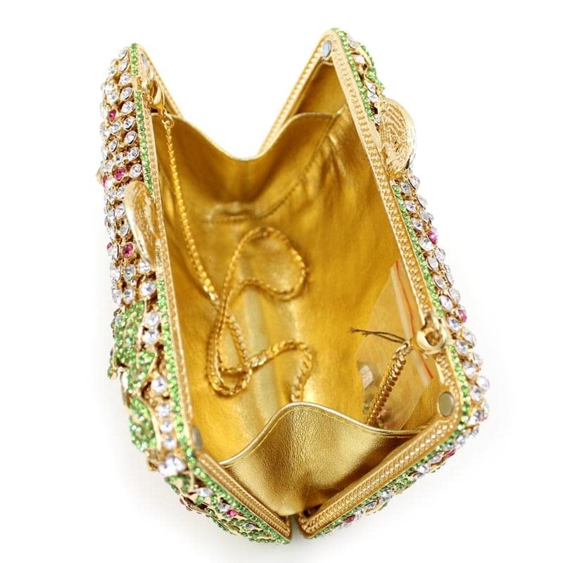 ZHUHW Women Colorful Crystal Hollow Out Clutch Bags Wallet Wedding Evening Bag
