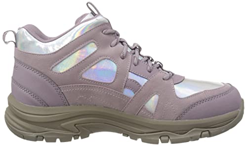 Skechers Women's Relaxed Fit Trego - Brilliant Hue Hiking Boots, Lavender, 6.5 M