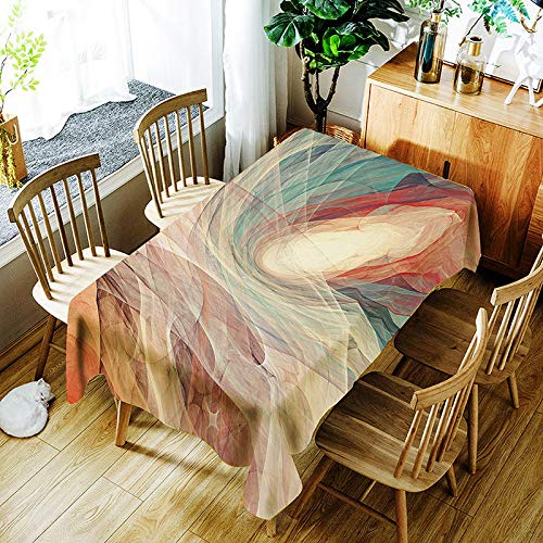 Simple Retro Line Tablecloth Creative Colorful Landscape Polyester Comfortable Waterproof Table Cover Picnic Mat A5 140x210cm