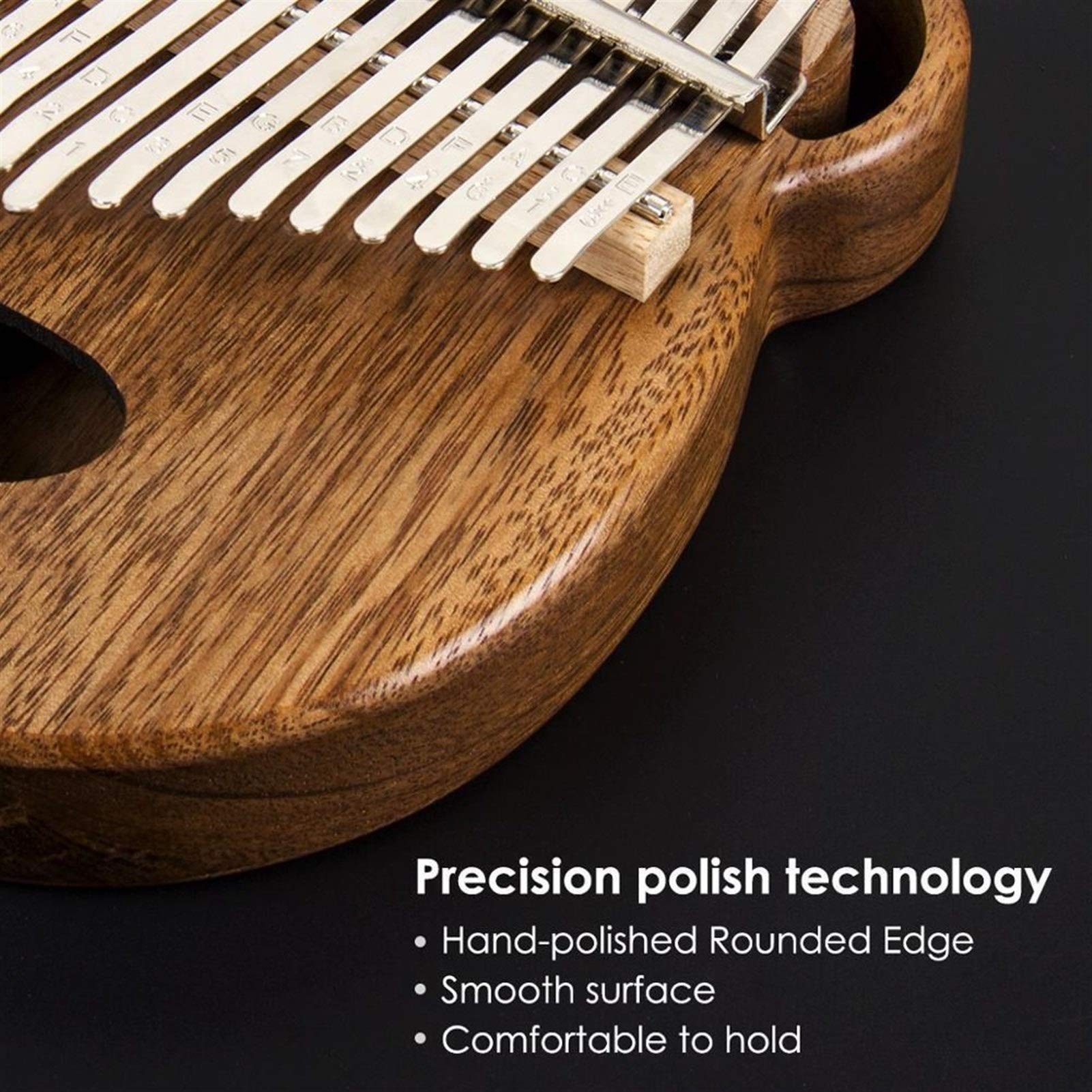SLFDXDP Thumb Piano 17-Key Kalimba Thumb Piano Solid Walnut Kit with Drum Kit Tuning Hammer Brochure Full Set of Accessories Portable (Color : 1)