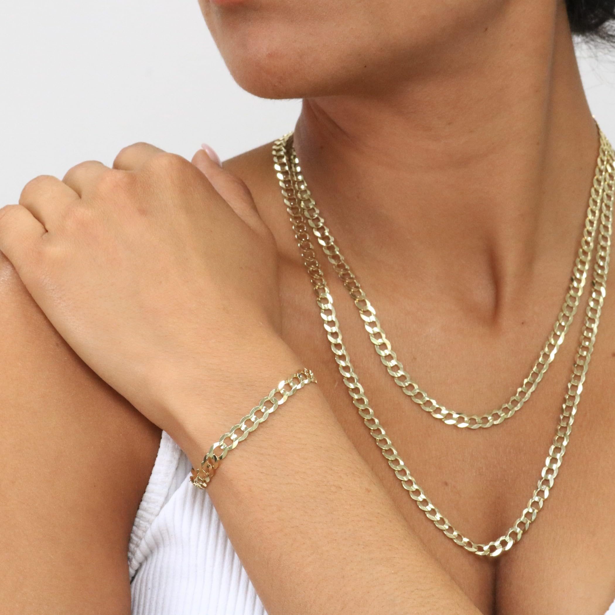 Nuragold 14k Yellow Gold 6mm Solid Cuban Curb Link Chain Bracelet, Mens Womens Jewelry 7" 7.5" 8" 8.5" 9"