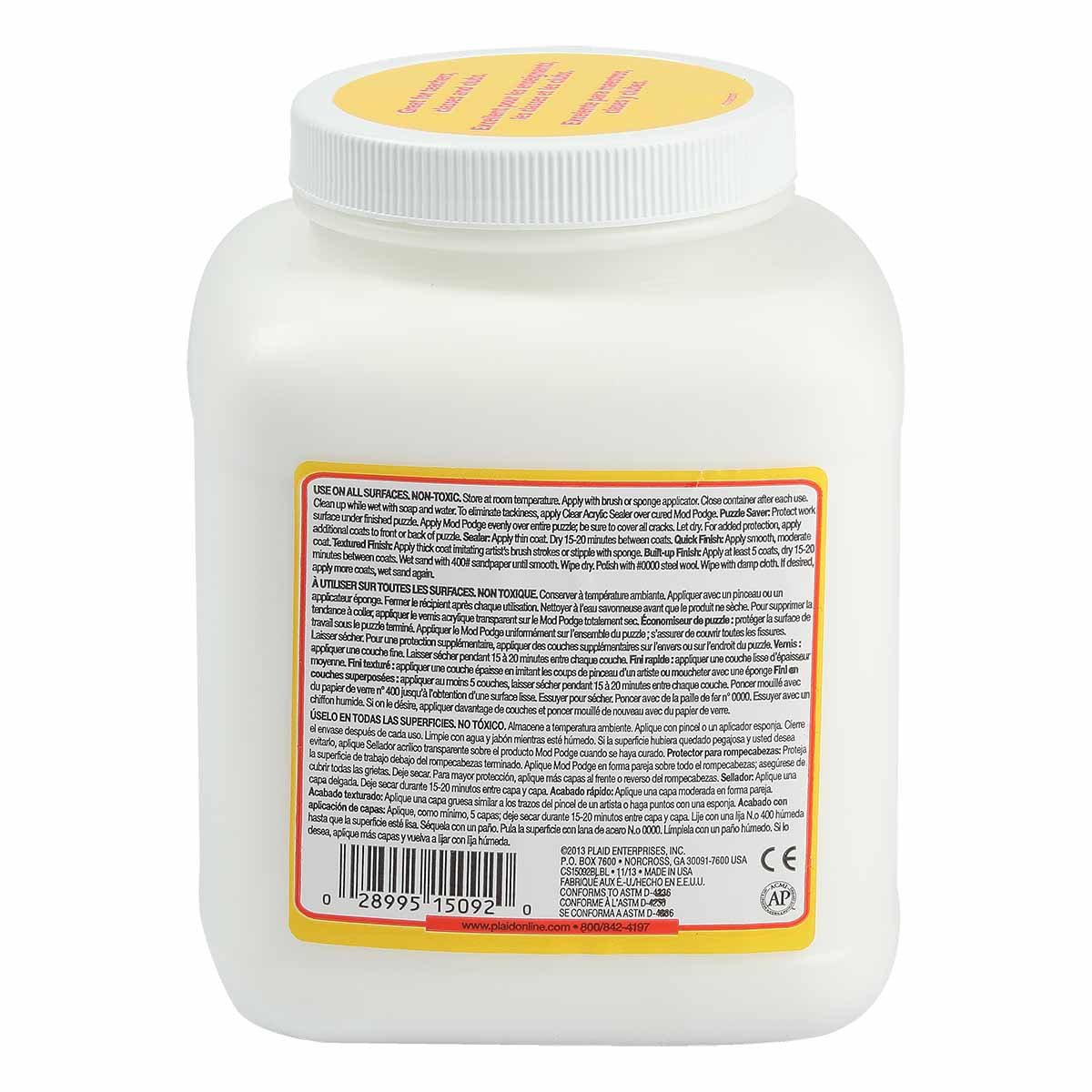 Mod Podge Matte Sealer, Glue & Finish: All-in-One Craft Solution- Quick Dry, Easy Clean, for Wood, Paper, Fabric & More. Non-Toxic - Craft with Confidence, Made in USA, 64 oz., Pack of 1