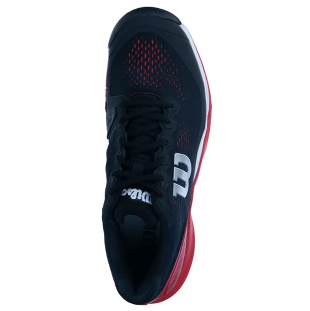 WILSON Rush Pro 3.0 Mens Tennis Shoes (us_Footwear_Size_System, Adult, Men, Numeric, Medium, Numeric_11) Black/Red/White