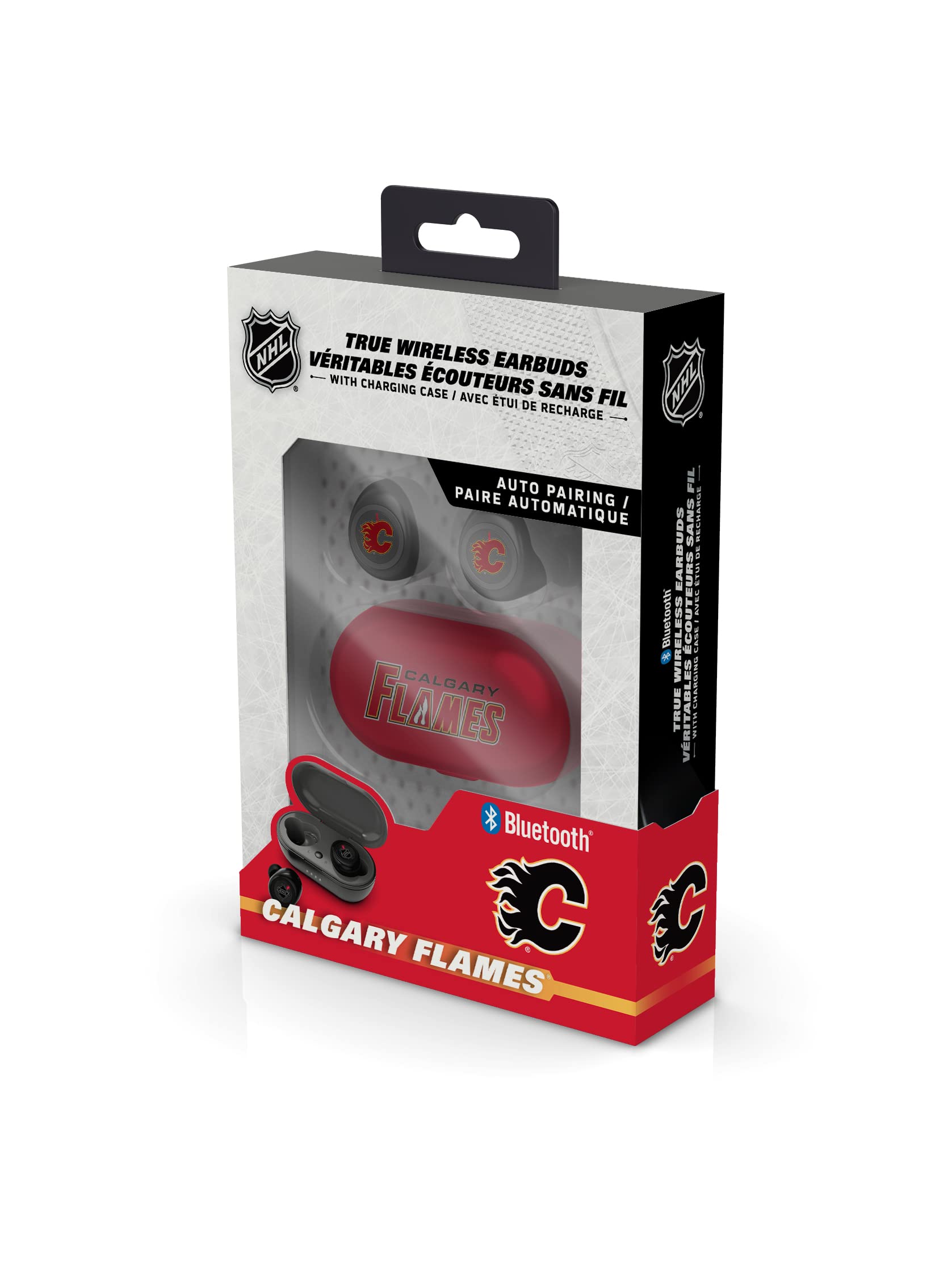NHL Calgary Flames True Wireless Earbuds, Team Color