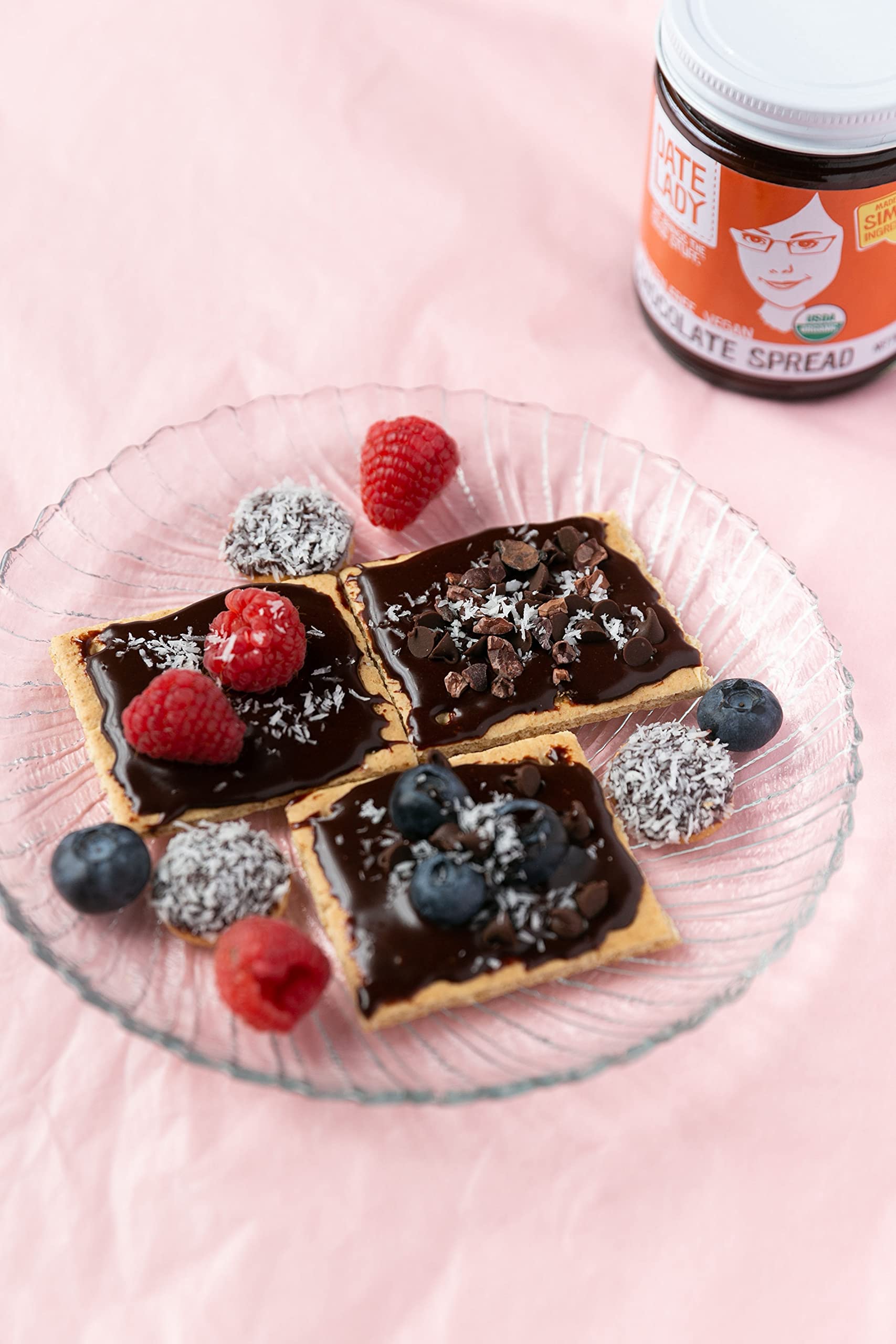 Organic Chocolate Date Spread | Vegan, Paleo, Gluten Free & Kosher, No Added Sugar, No Preservatives (1 Jar) Cocoa Spread Perfect For Dipping Fruit and Using as a Sauce on Ice Cream.