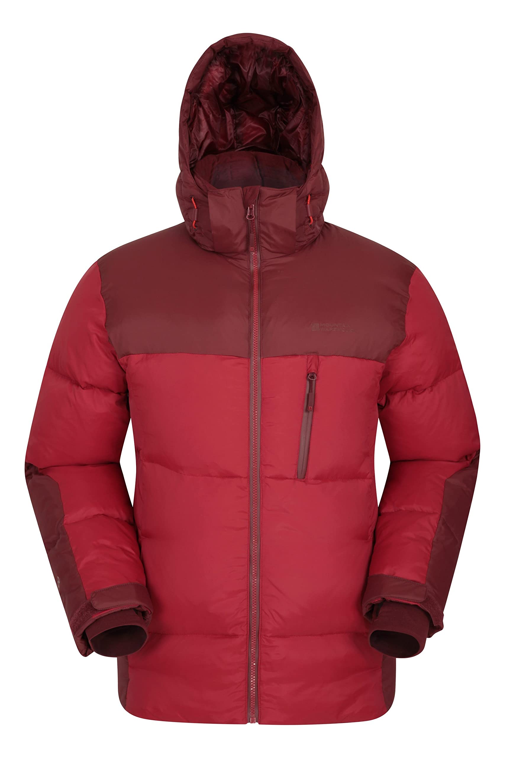Mountain Warehouse PE Mens Down Jacket -Warm, Insulated Winter Coat Red Medium