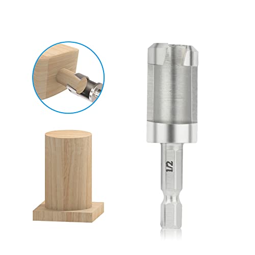 Wood Plug Cutters, 8 Pcs Straight and Tapered Plug Cutter Set 1/4", 5/16β, 3/8", and 1/2" Taper Cutting Tool Cork Drill Bit Knife Set with 1/4 Hex Shank
