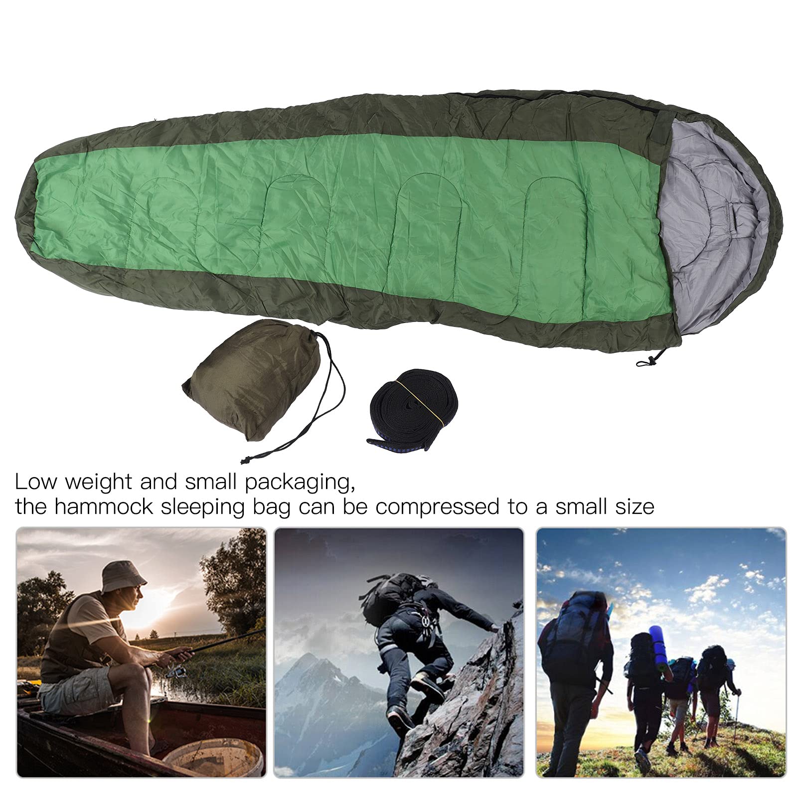 Sleeping Bags, Outdoor Portable Separated Sleeping Bag for Hammock Backpacking with Strap Lightweight Camping Hiking Fishing Sleep System to Keep You Warm